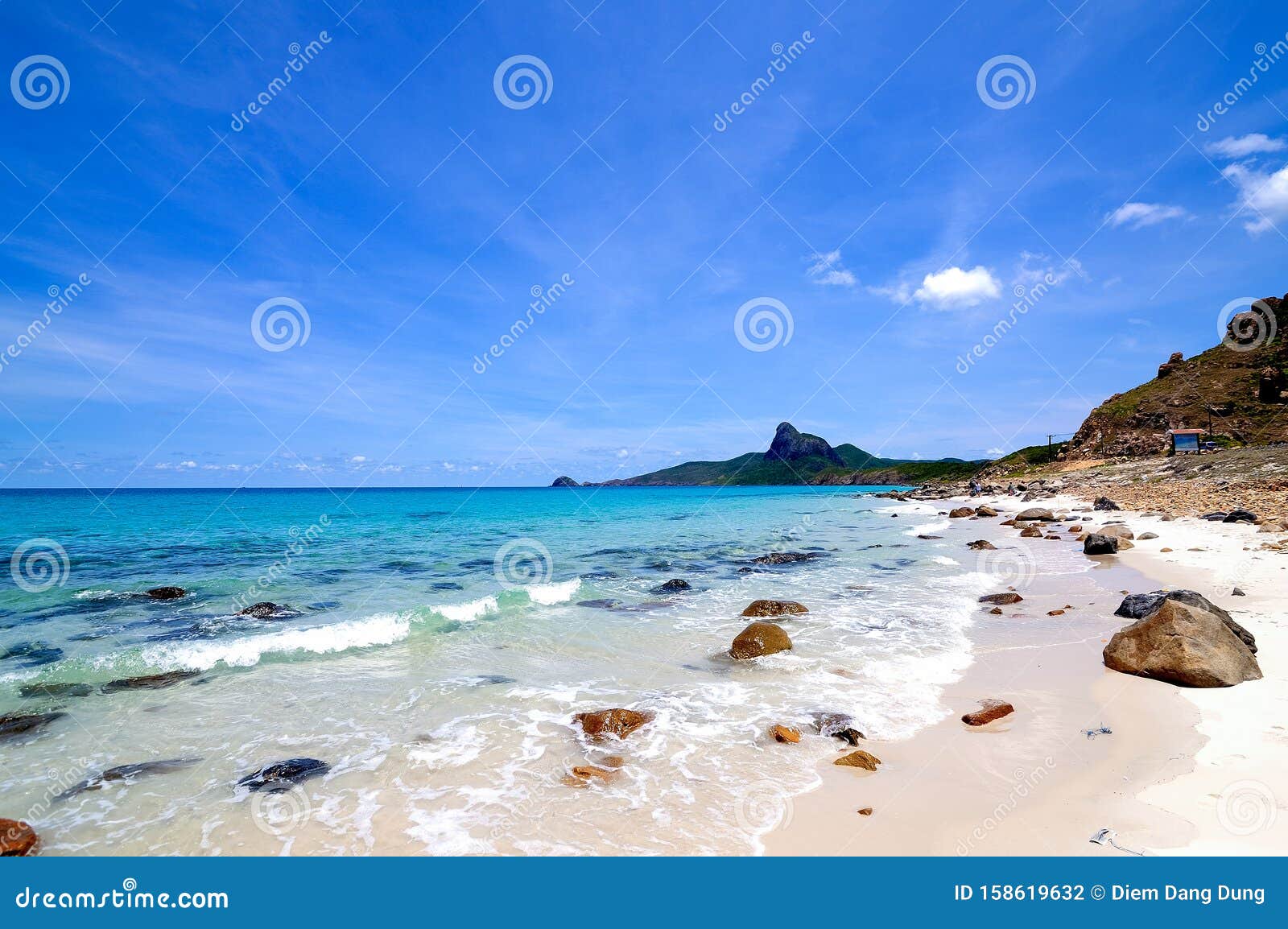 Con Dao Beach stock photo. Image of beach, fields, natpiture - 158619632