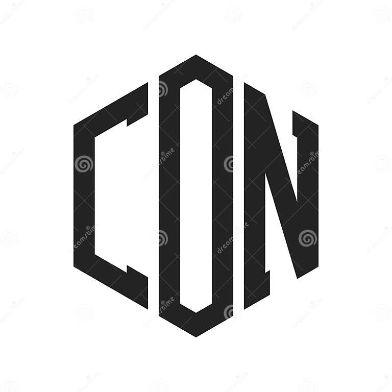 CON Logo Design. Initial Letter CON Monogram Logo Using Hexagon Shape ...