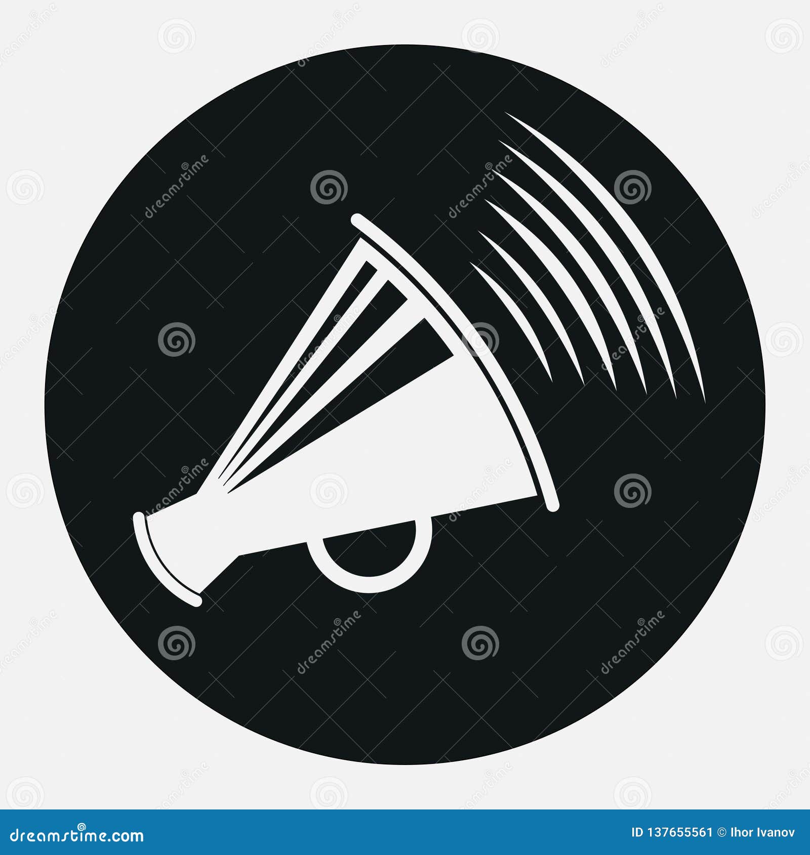 Con Megaphone, Icon Message, Report Information Stock Illustration ...