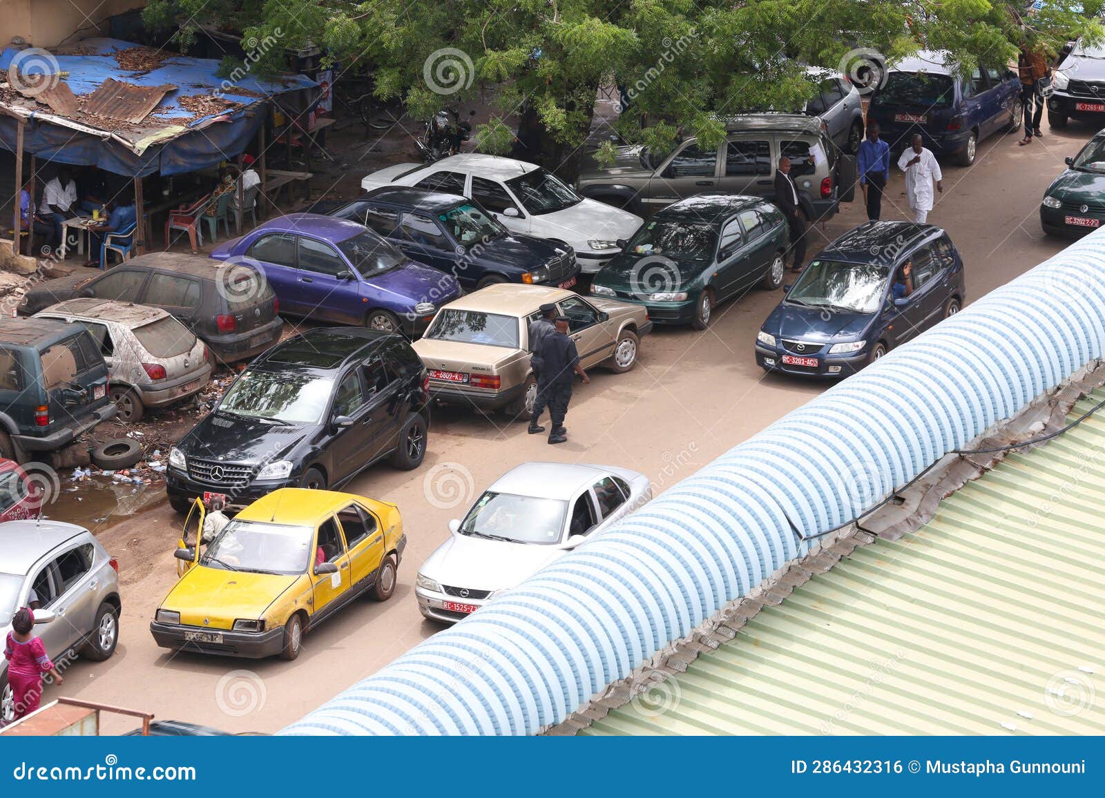 Conakry, Guinea - May 18, 2015: Busy Streets during a Typical Weekday ...