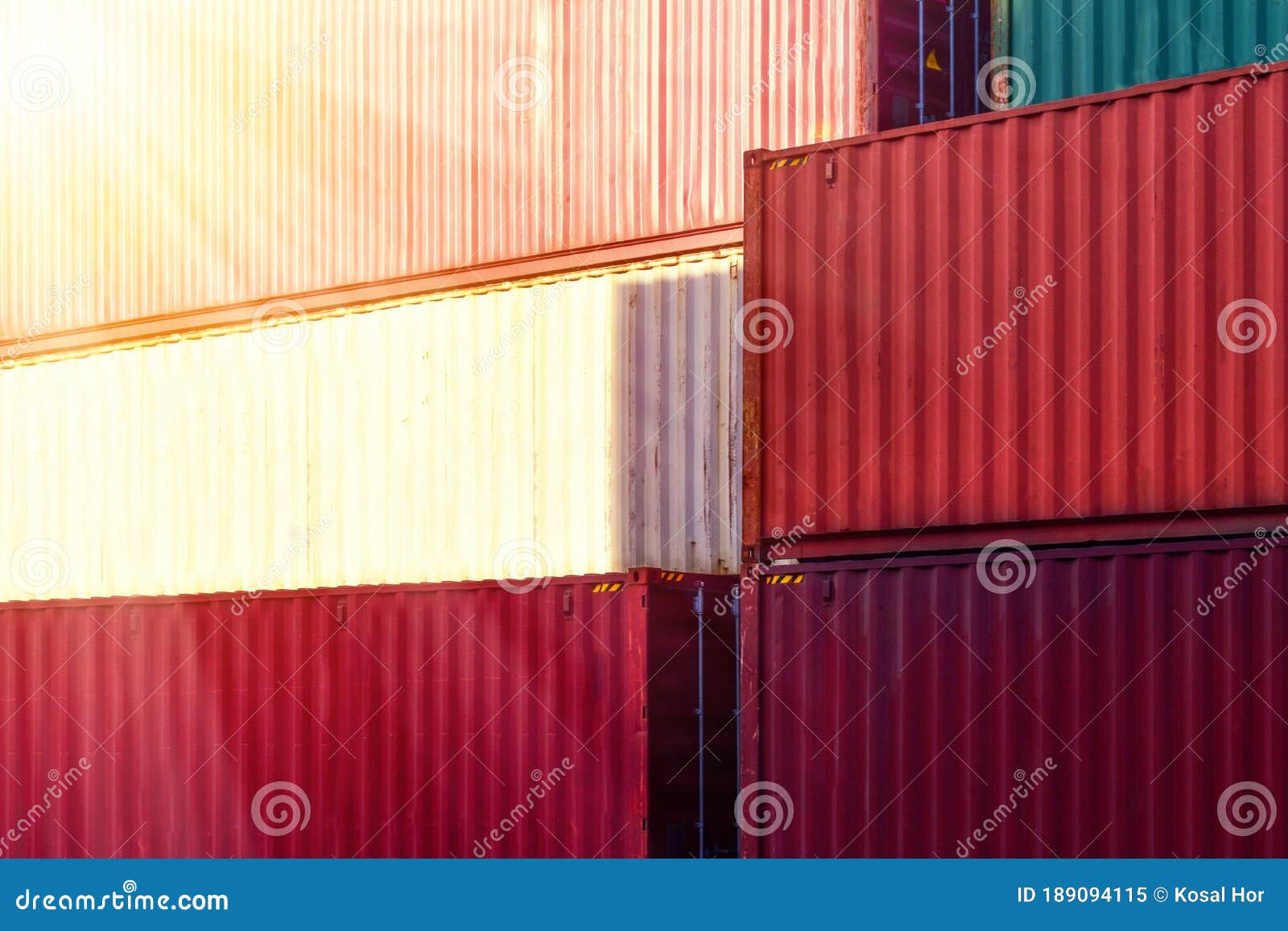 Conatiners Stack Inside Container Yard Container Port Terminal Operations Stock Image Image