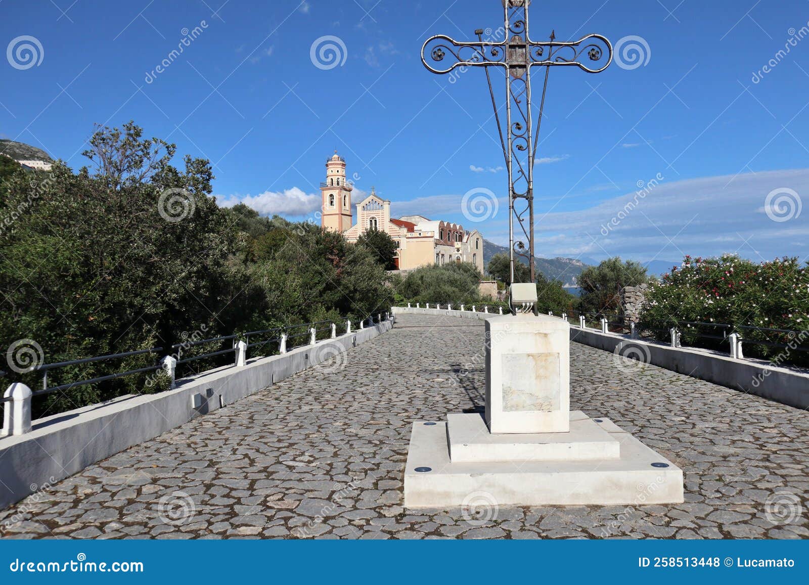 Croce Di Cristo In Santa Maria Di Leuca, Italy, Puglia During Golden ...