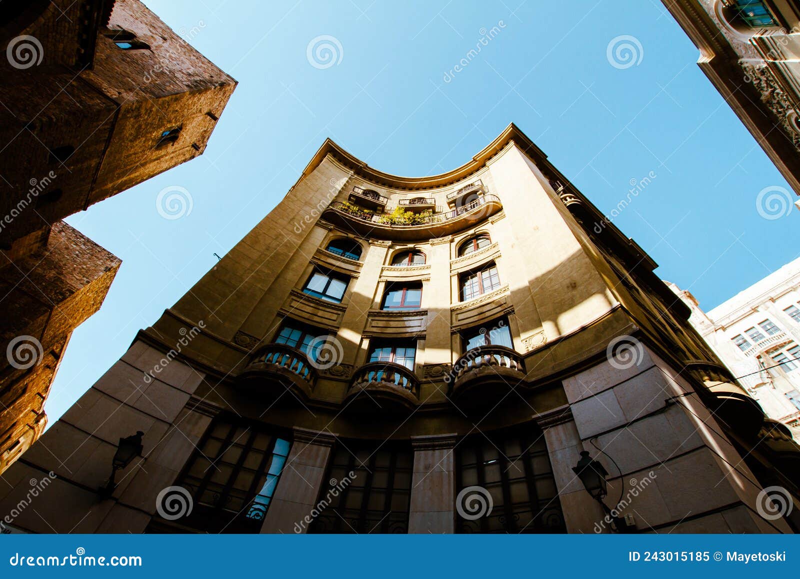 Concave building stock image. Image of architecture - 243015185