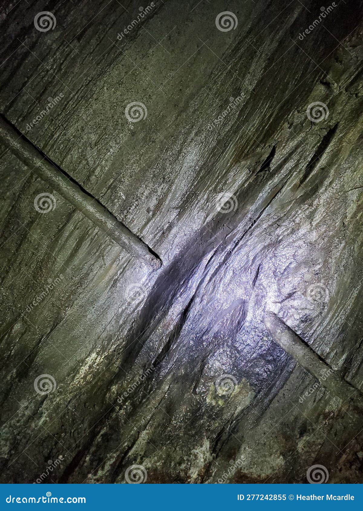 Drill Core Cut Positioned Perpendicular To Bedrock Dip in Cave Stock ...