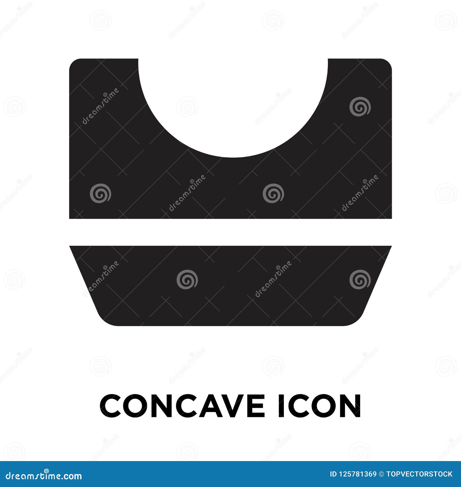 Concave Icon Vector Isolated On White Background, Concave Sign , Sign ...