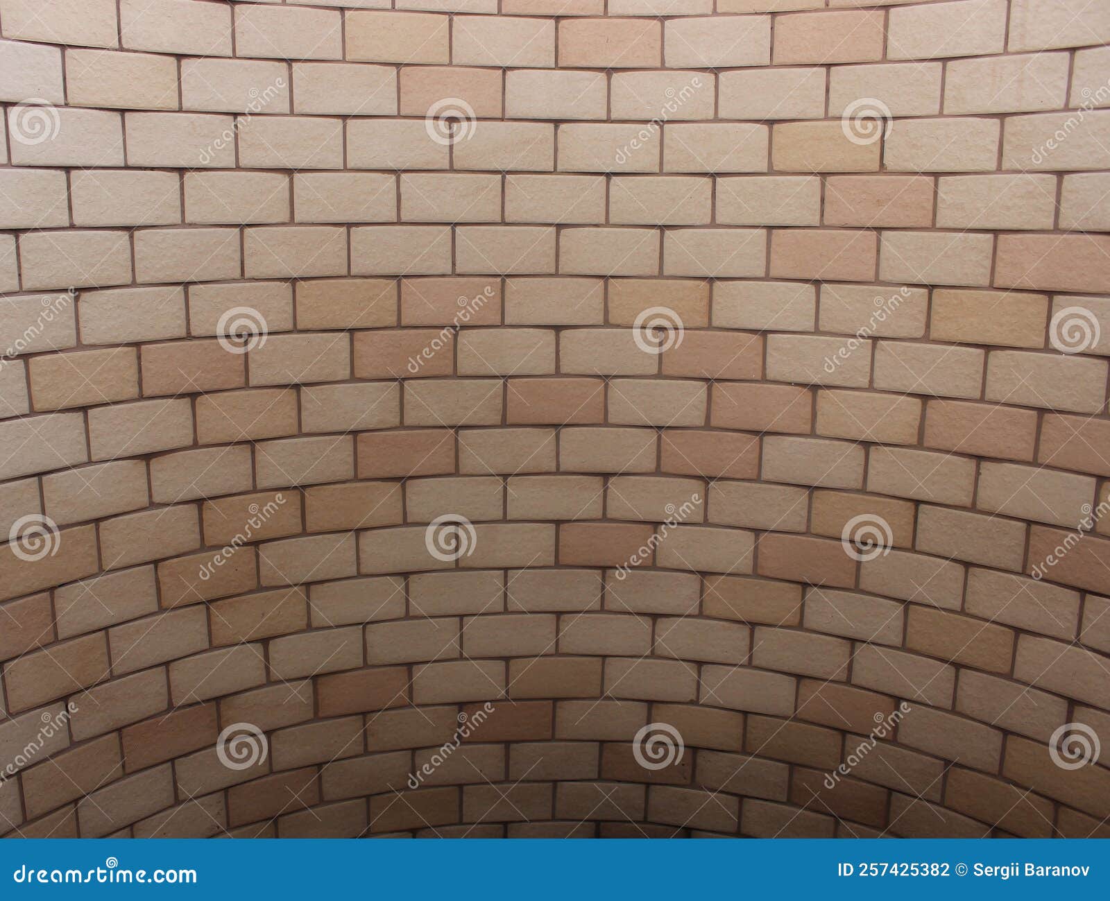 Concave Inward Brick Wall Texture Background Stock Photo - Image of ...