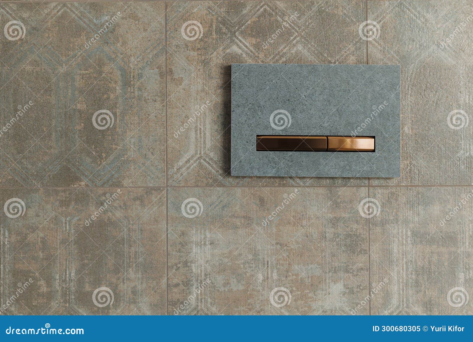 Concealed Elegance: Modern Blue-Grey Flush Button with Hidden Tank ...