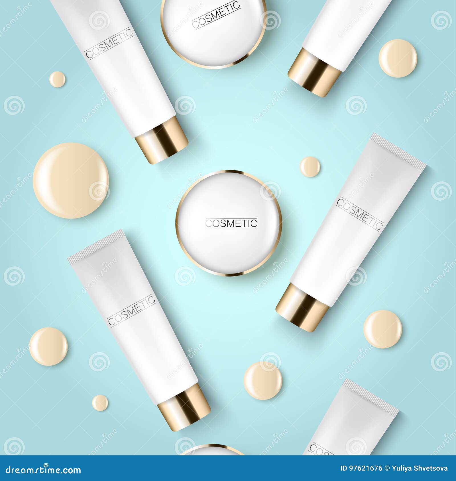 Concealer and Compact Foundation and a Drop of the Design Template ...