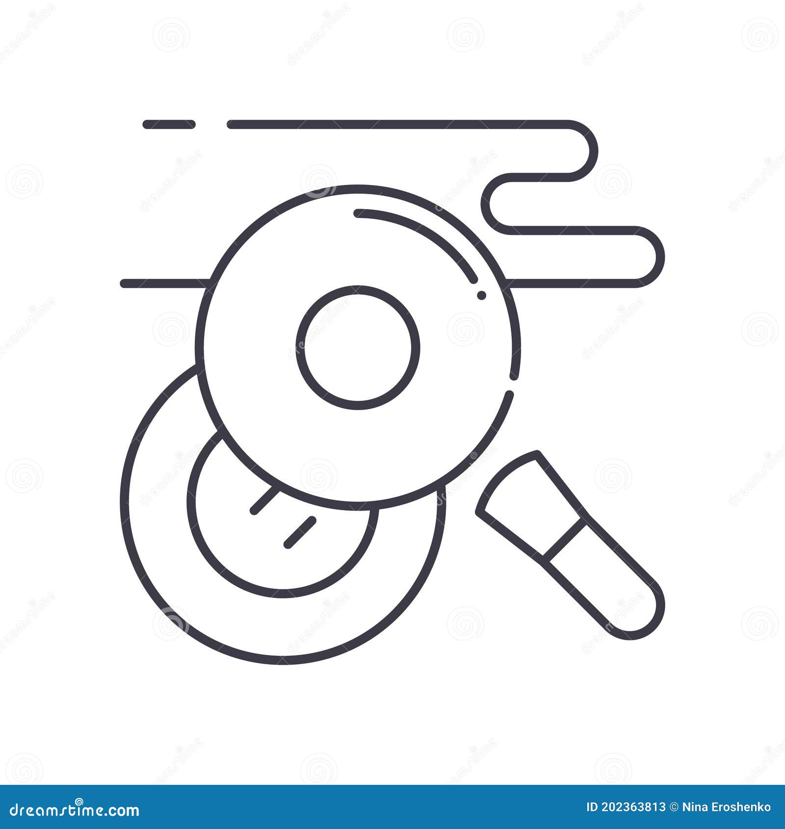 Concealer Icon, Linear Isolated Illustration, Thin Line Vector, Web ...