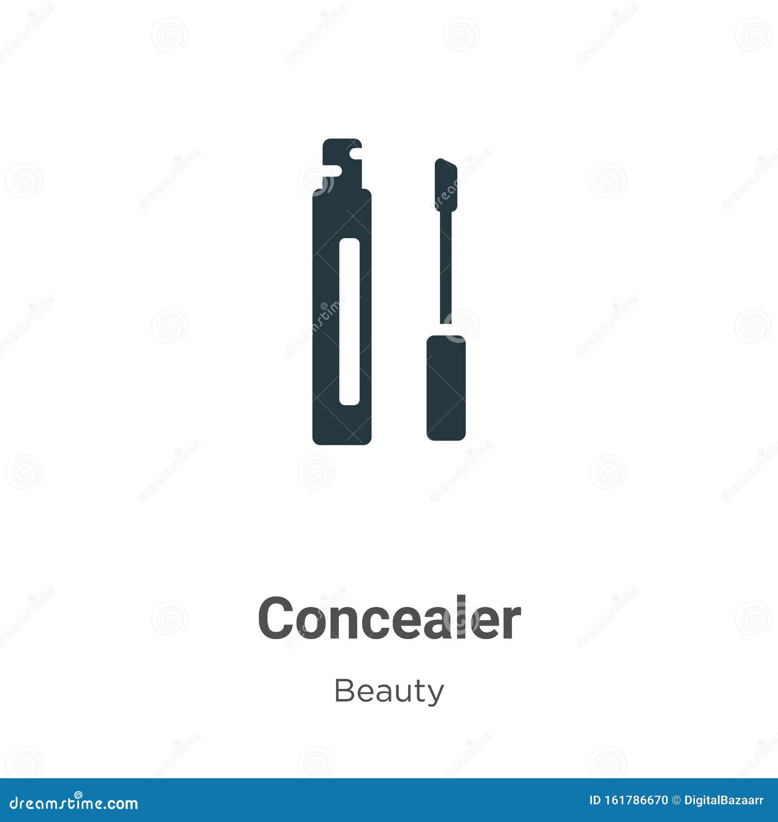 Concealer Vector Icon on White Background. Flat Vector Concealer Icon ...