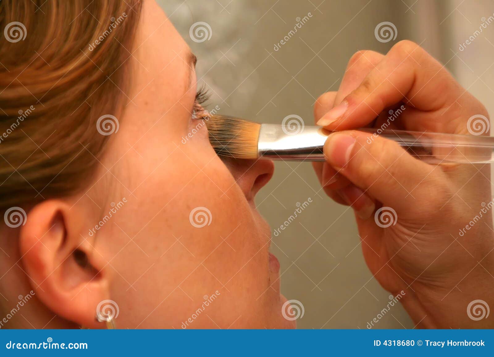 Concealing blemishes stock photo. Image of beauty, blush - 4318680