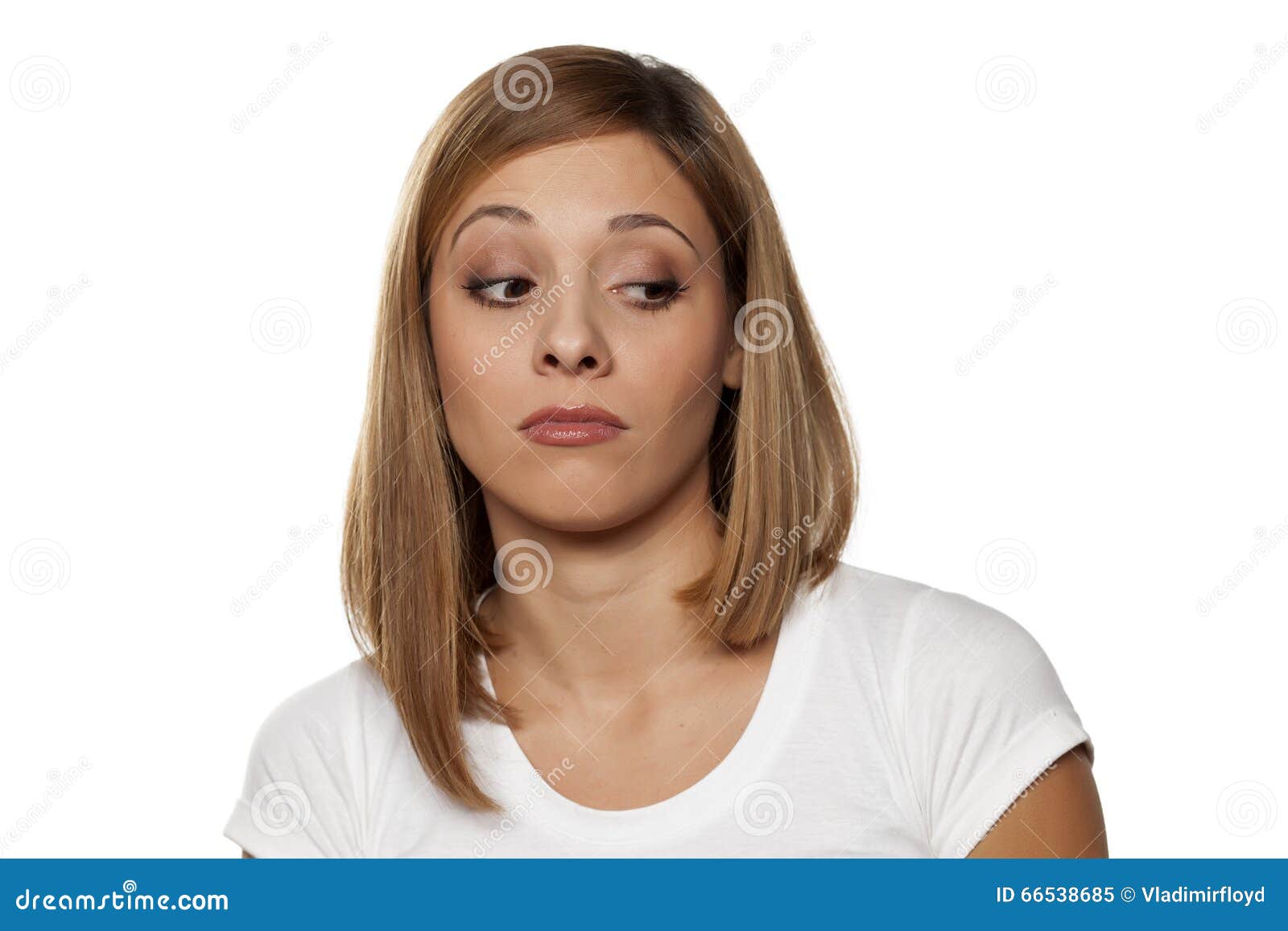 Conceited woman stock image. Image of wondering, looking - 66538685