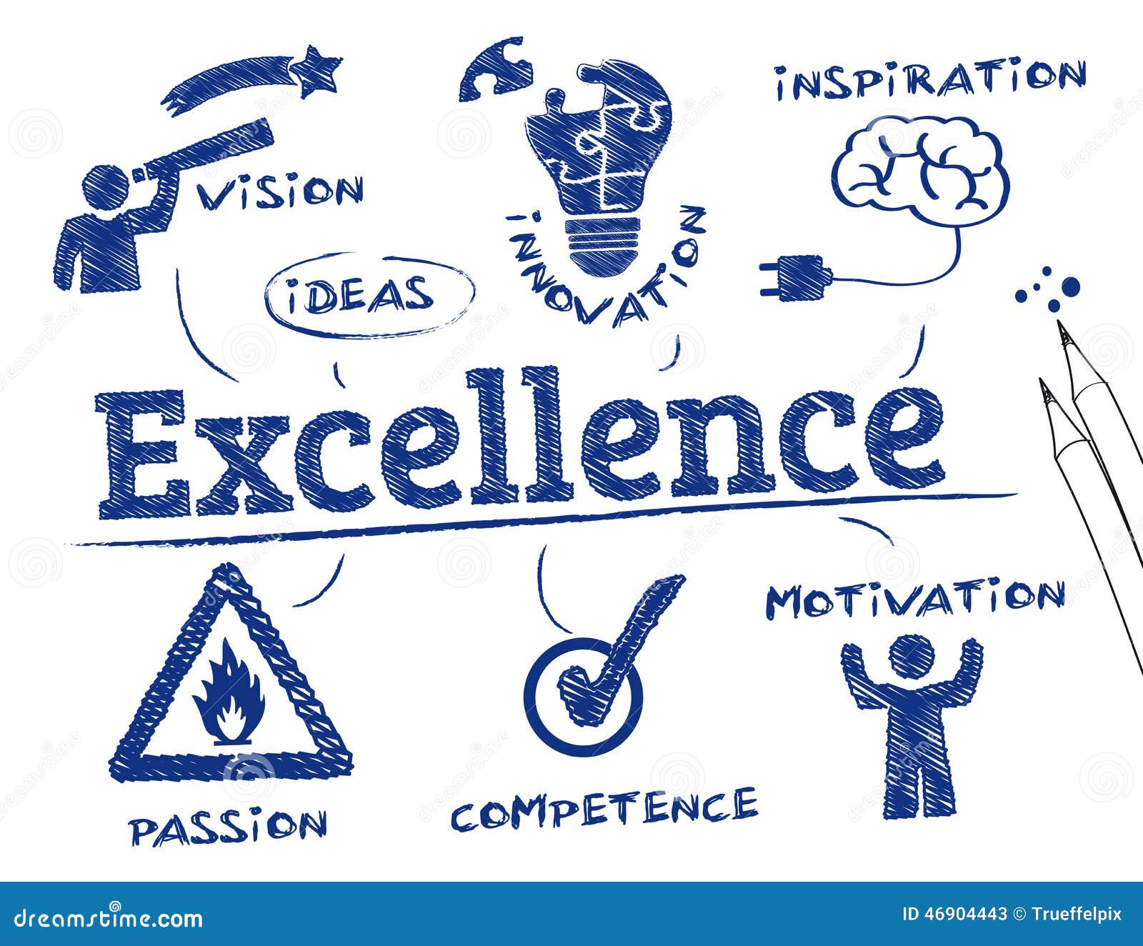 Conceito da excelência ilustração stock. Ilustração de sucesso - 46904443