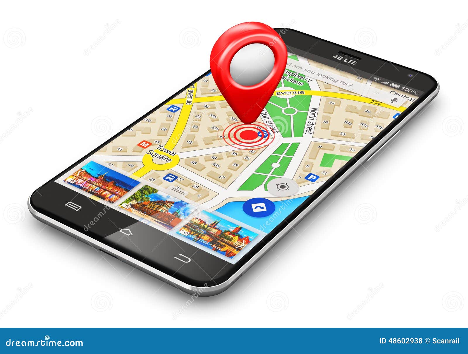 Conceito Da Navegação De GPS Ilustração Stock - Ilustração de estrada ...