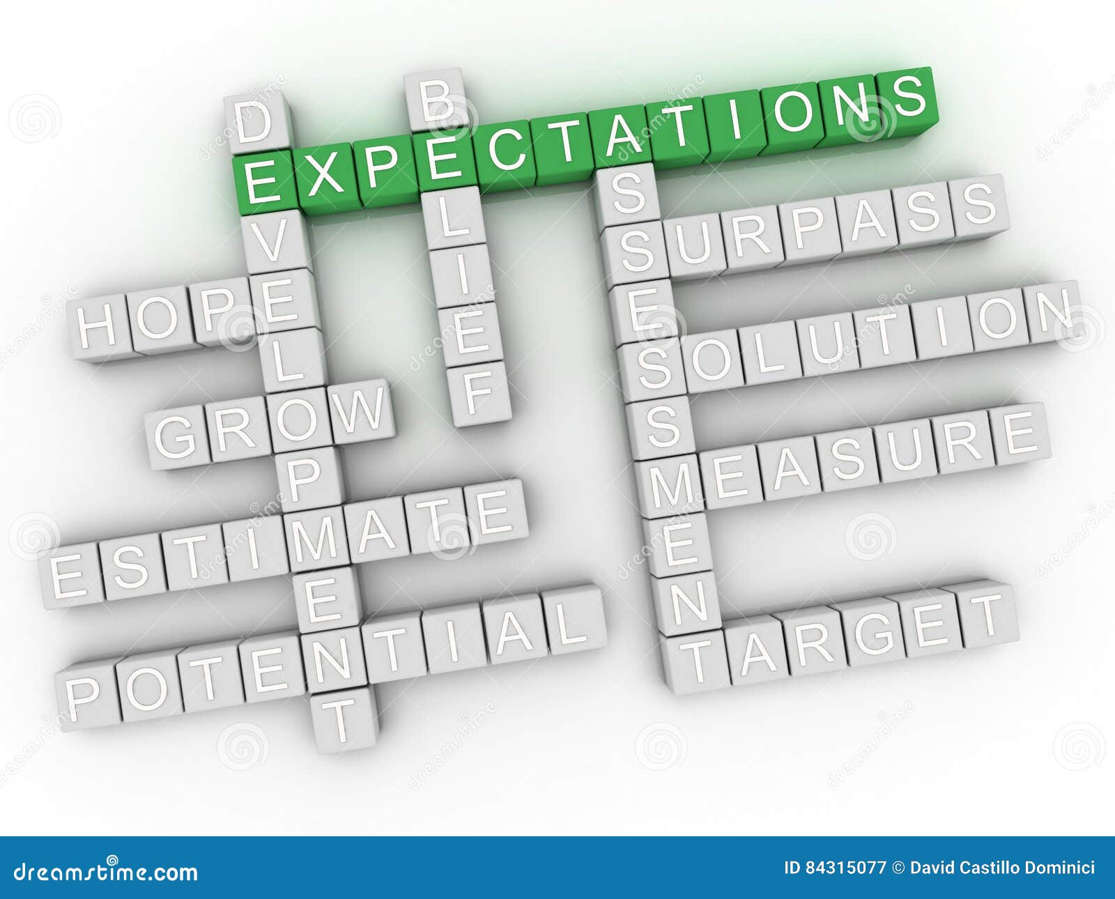 Conceito Da Nuvem Da Palavra Das Expectativas 3d Ilustração Stock ...