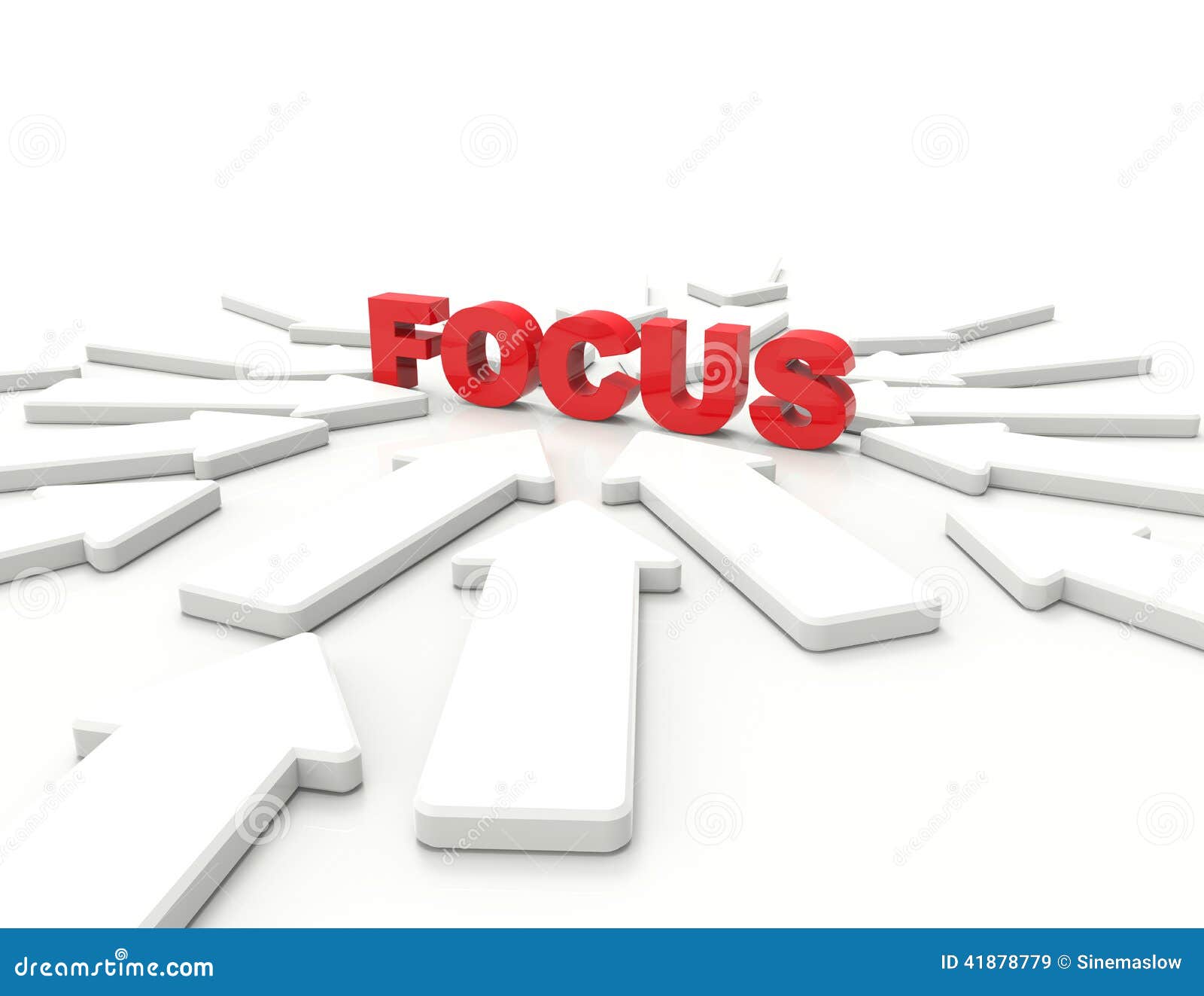 Conceito Da Palavra Do Foco 3d Ilustração Stock - Ilustração de global ...