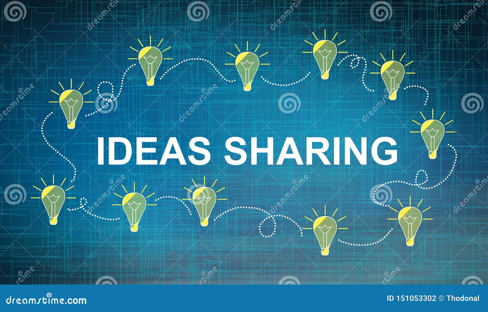 Conceito Da Partilha Das Ideias Ilustração Stock - Ilustração de ...