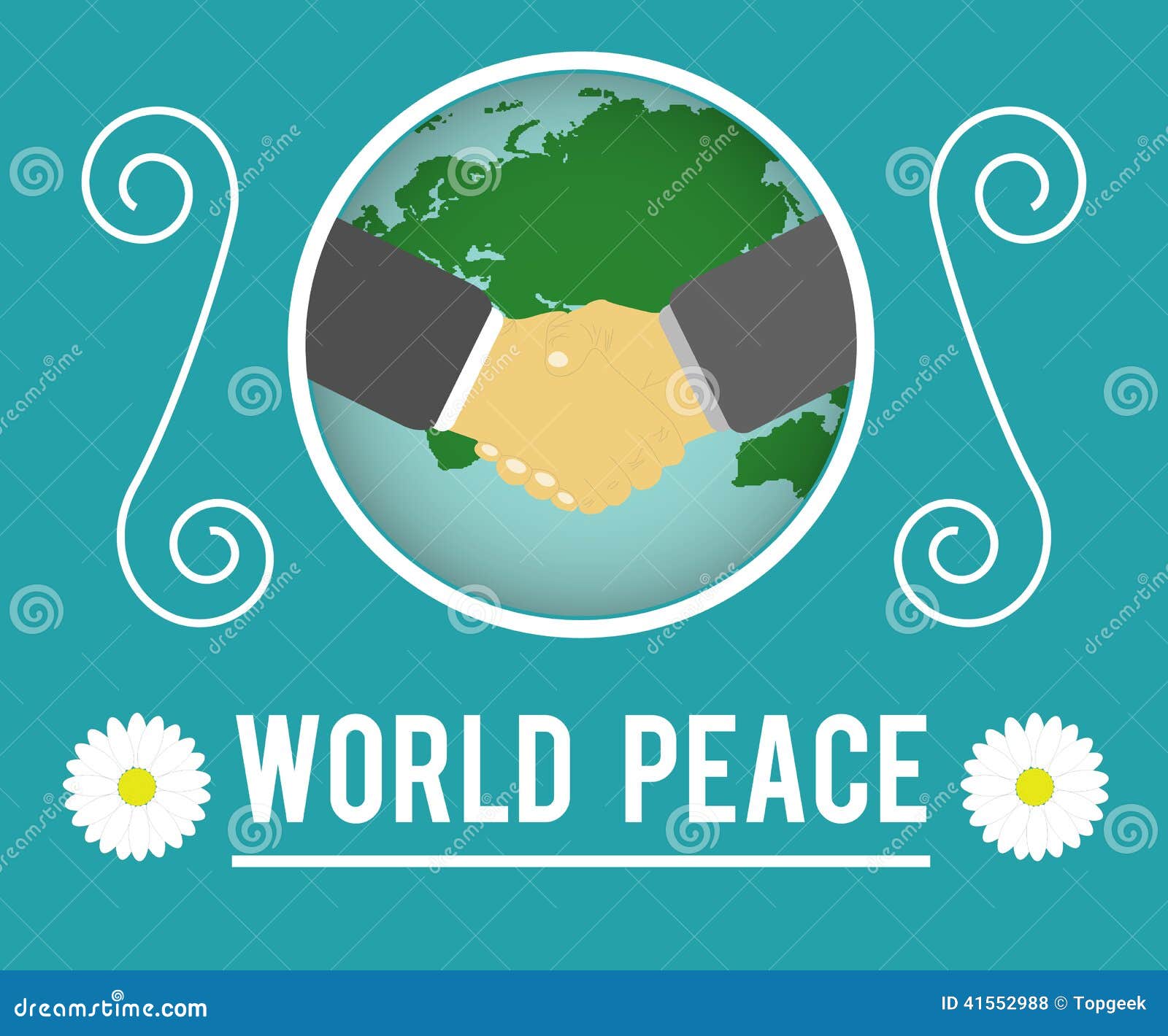 Conceito da paz de mundo ilustração do vetor. Ilustração de equipe ...