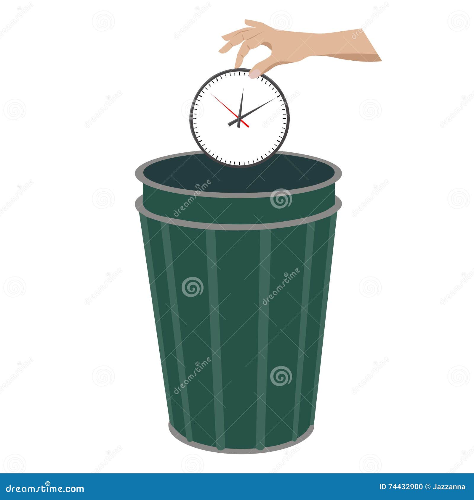 Conceito da perda de tempo ilustração do vetor. Ilustração de conceito ...