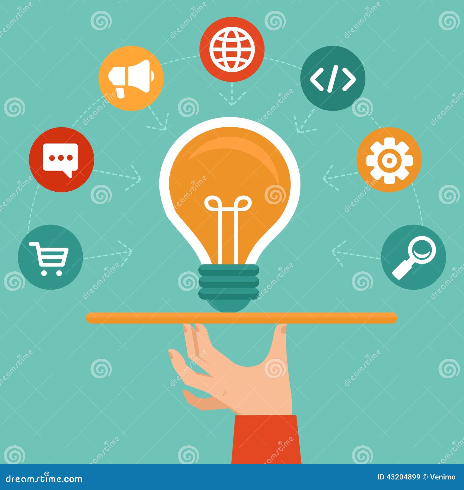 Conceito Da Propaganda Do Vetor No Estilo Liso Ilustração do Vetor ...