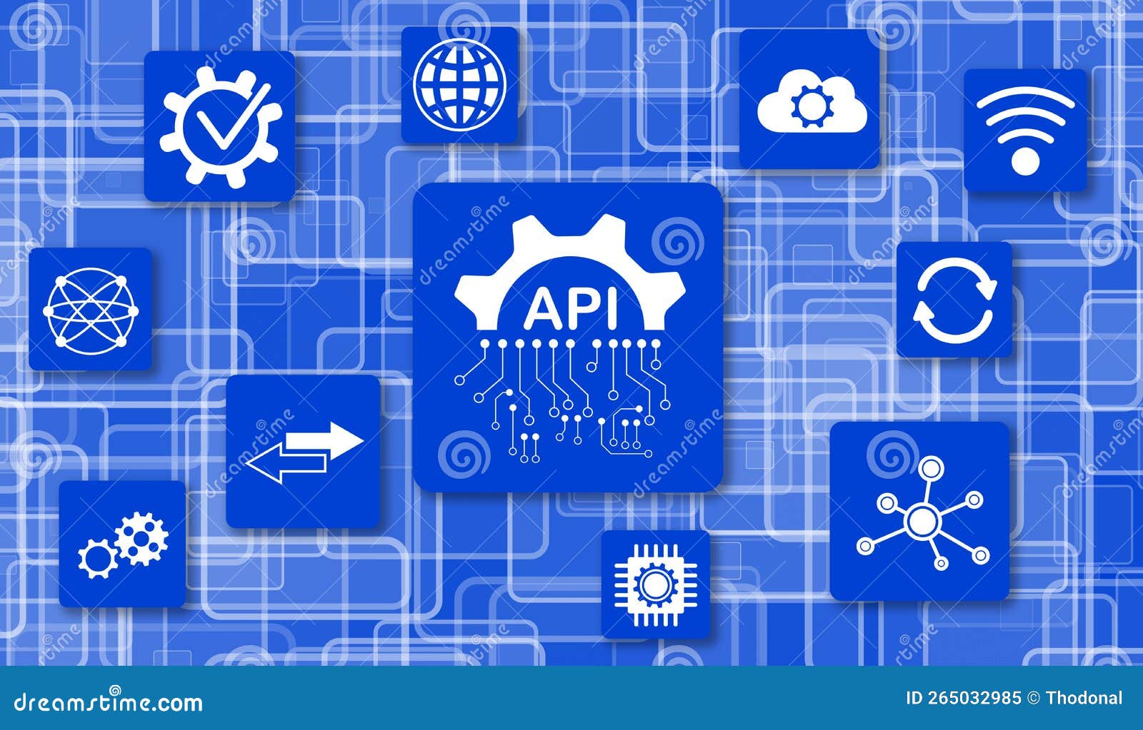 Conceito de api ilustração stock. Ilustração de certificado - 265032985