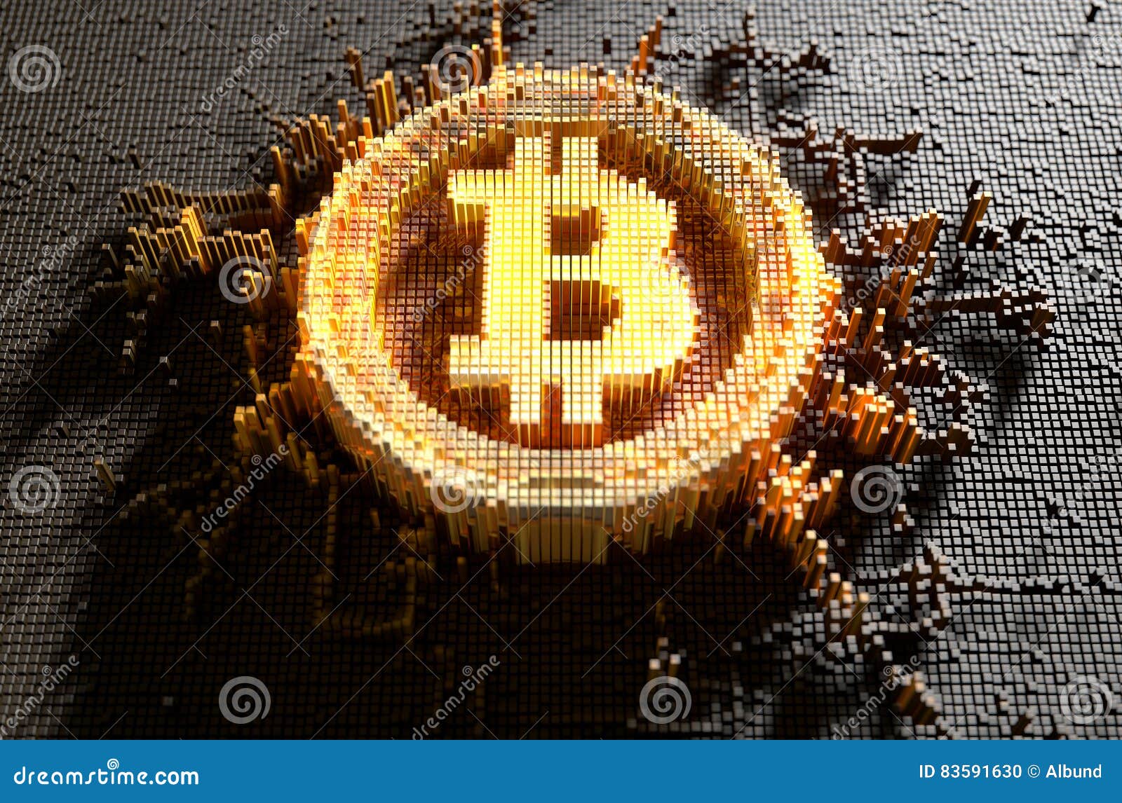 Conceito De Bitcoin Do Pixel Ilustração Stock - Ilustração de dinheiro ...