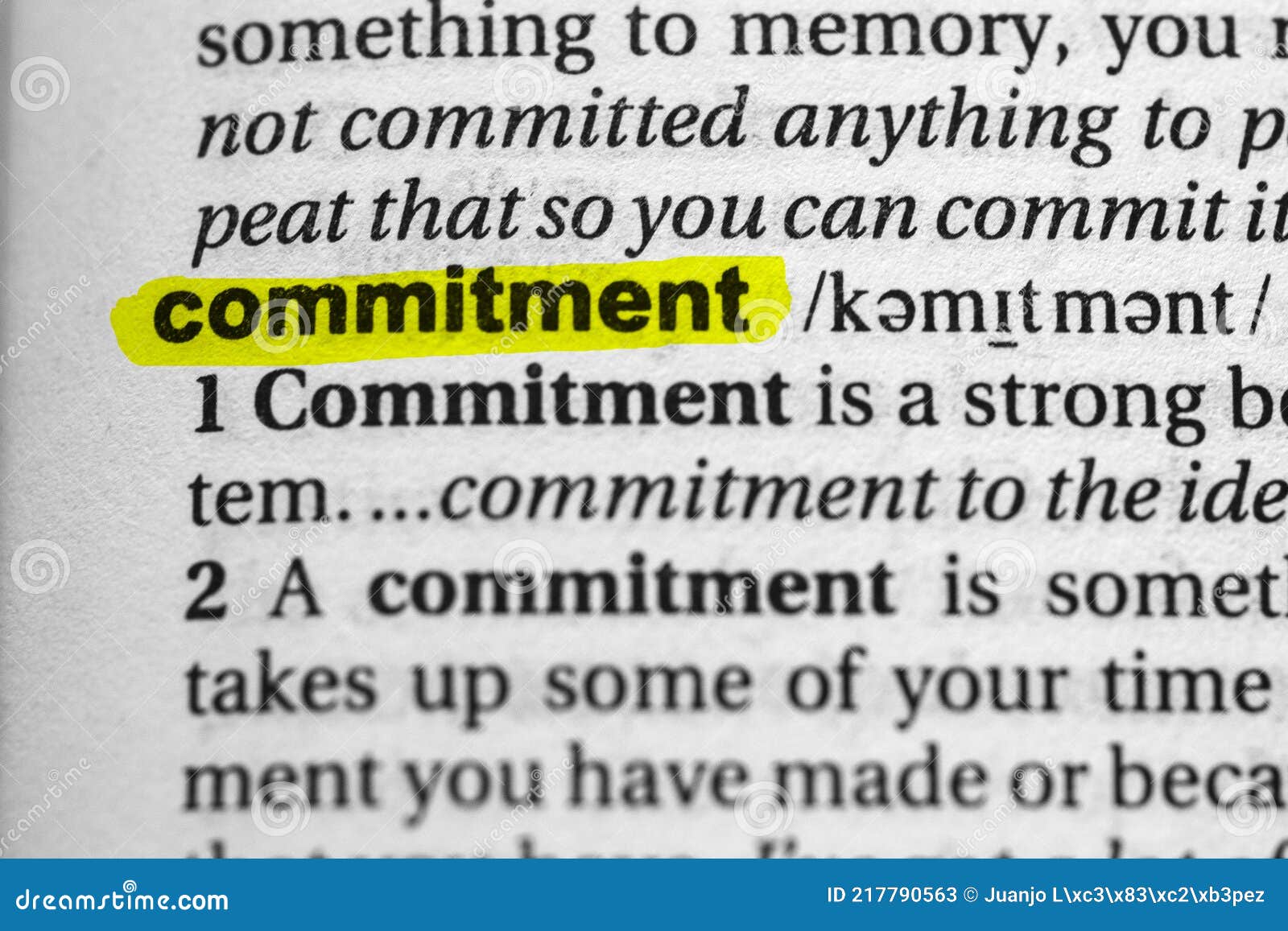 Conceito De Compromisso De Palavra Destacado E Significado Imagem de ...