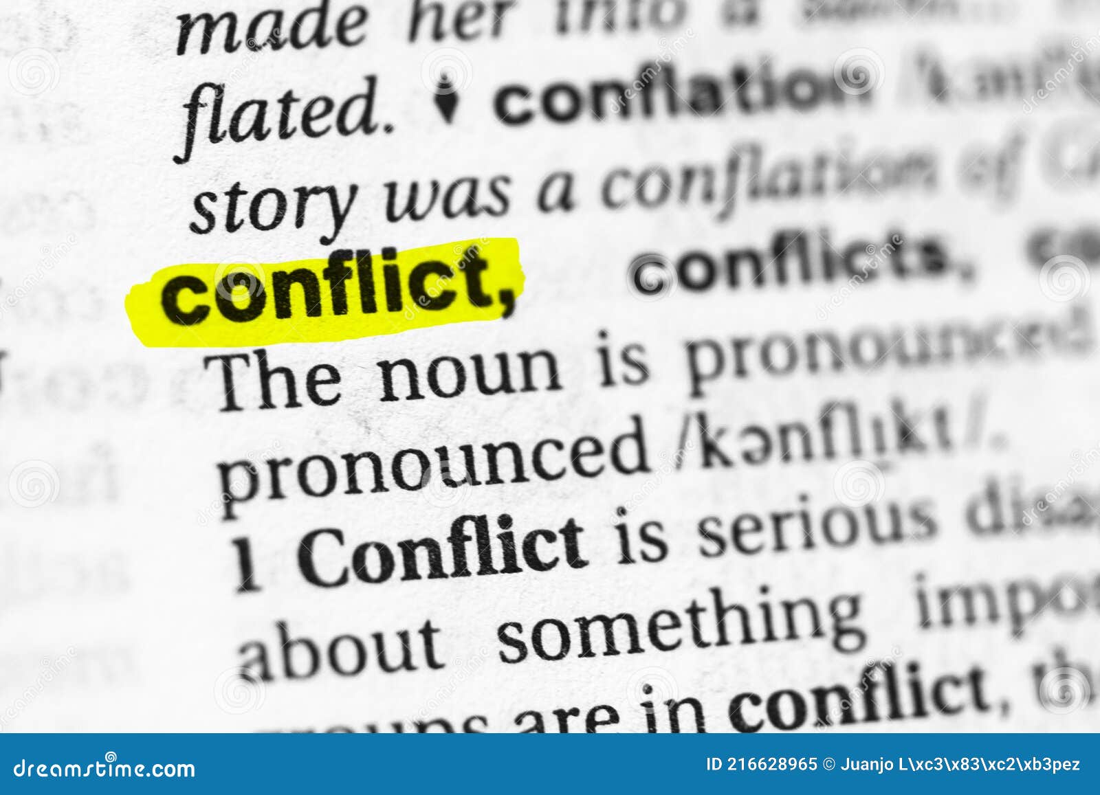 Conceito De Conflito De Palavras Destacado E Significado Imagem de ...