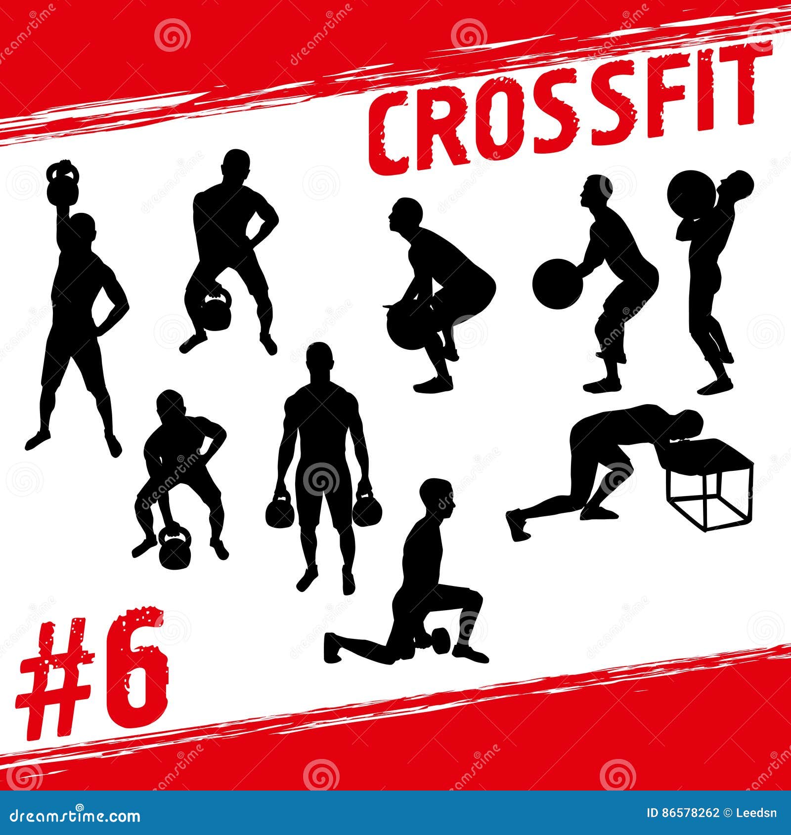 Conceito de Crossfit ilustração do vetor. Ilustração de esporte - 86578262