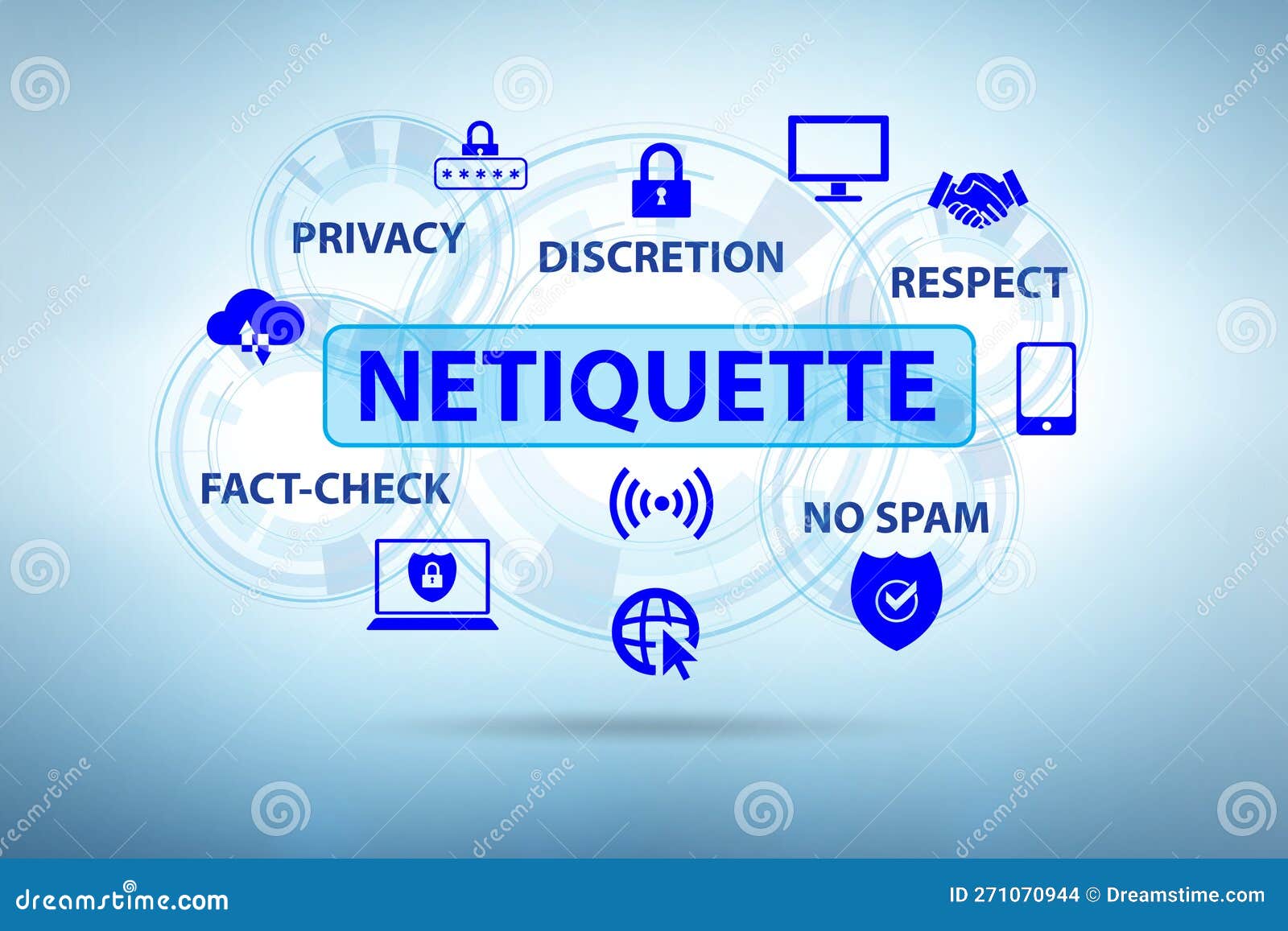 Conceito De Etiqueta E Netiqueta Ilustração Stock - Ilustração de ...