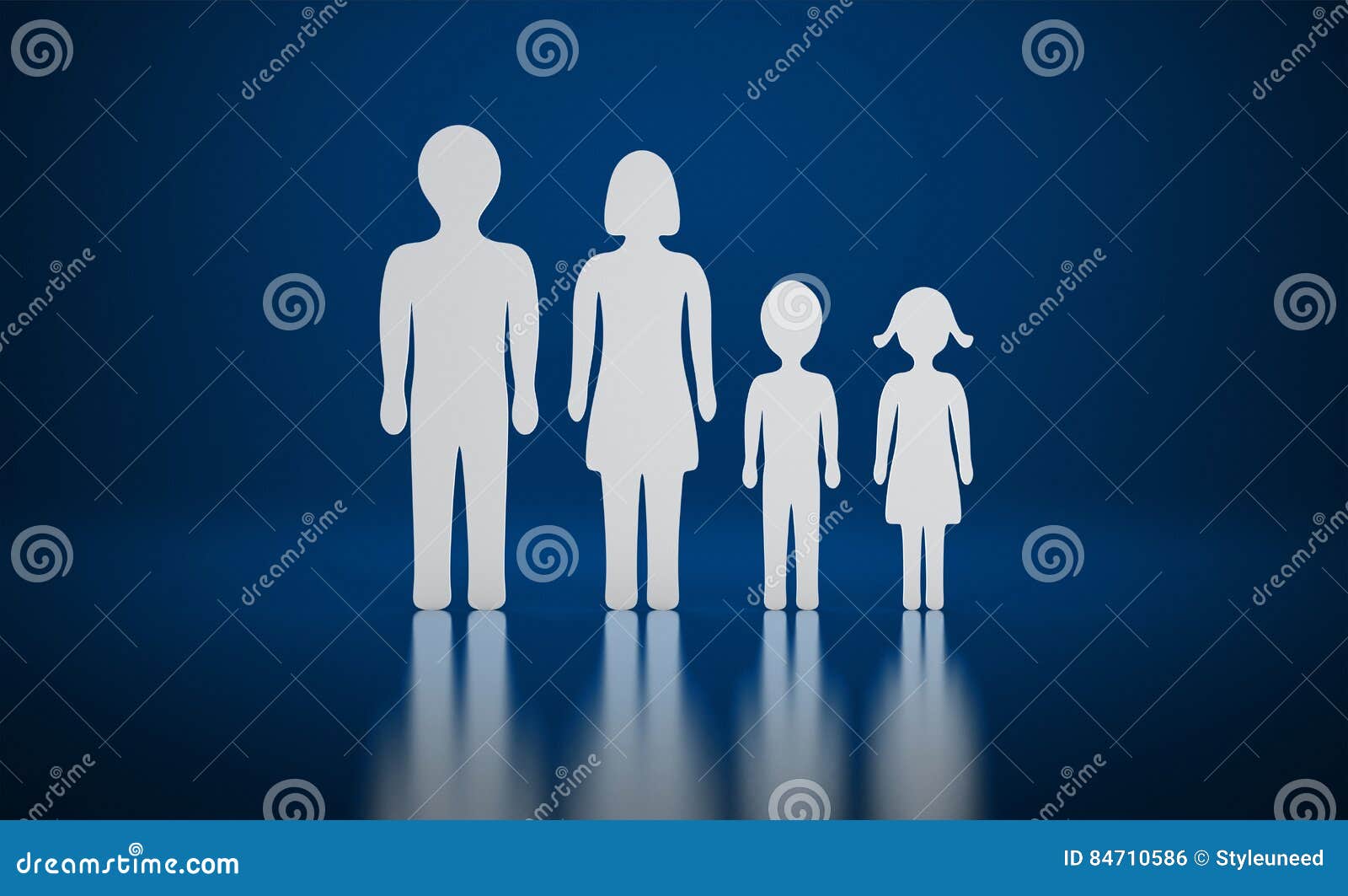 Conceito de família azul ilustração stock. Ilustração de junto - 84710586