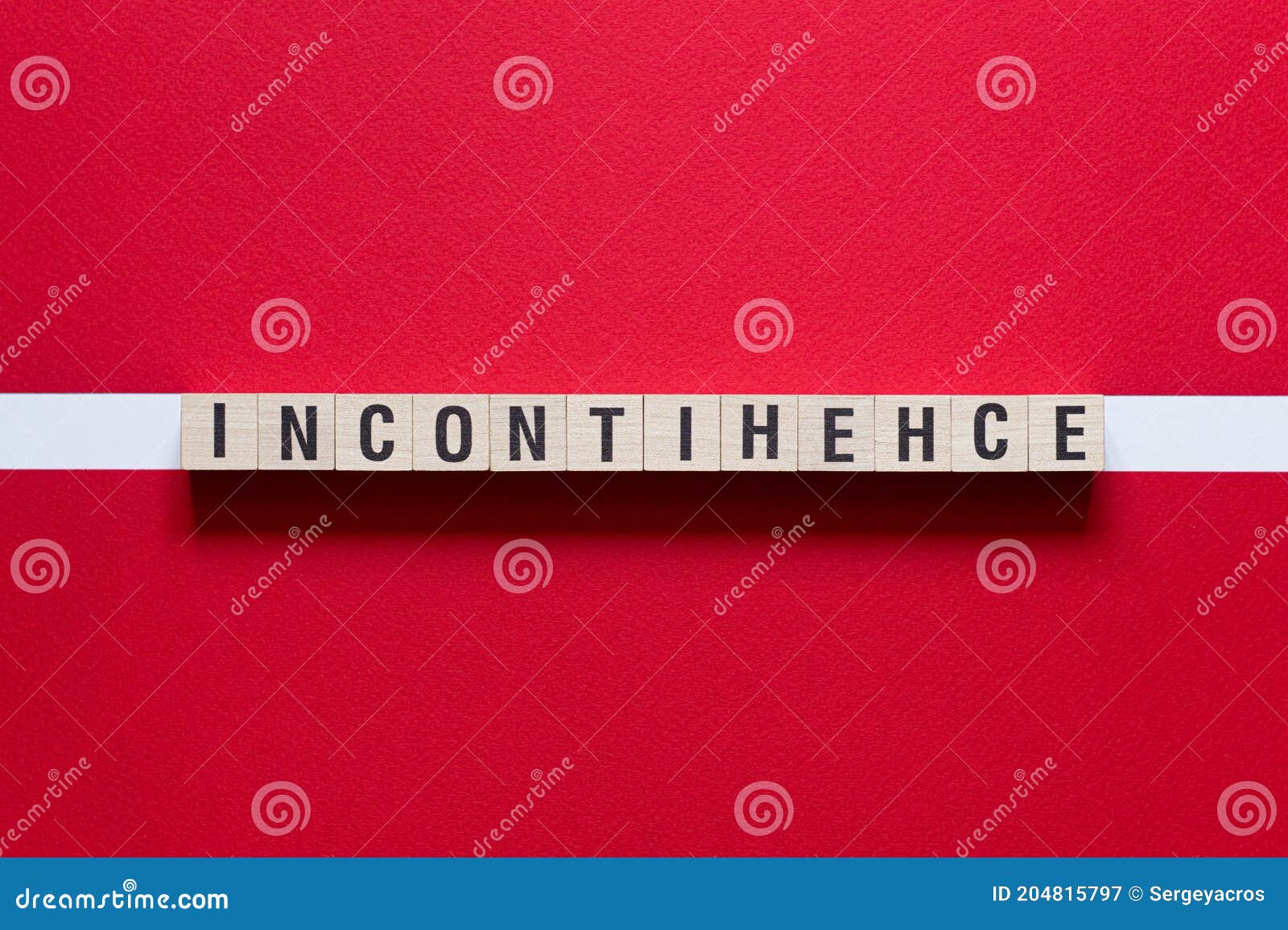 Conceito De Palavra Inconsistente Em Cubos Imagem de Stock - Imagem de ...