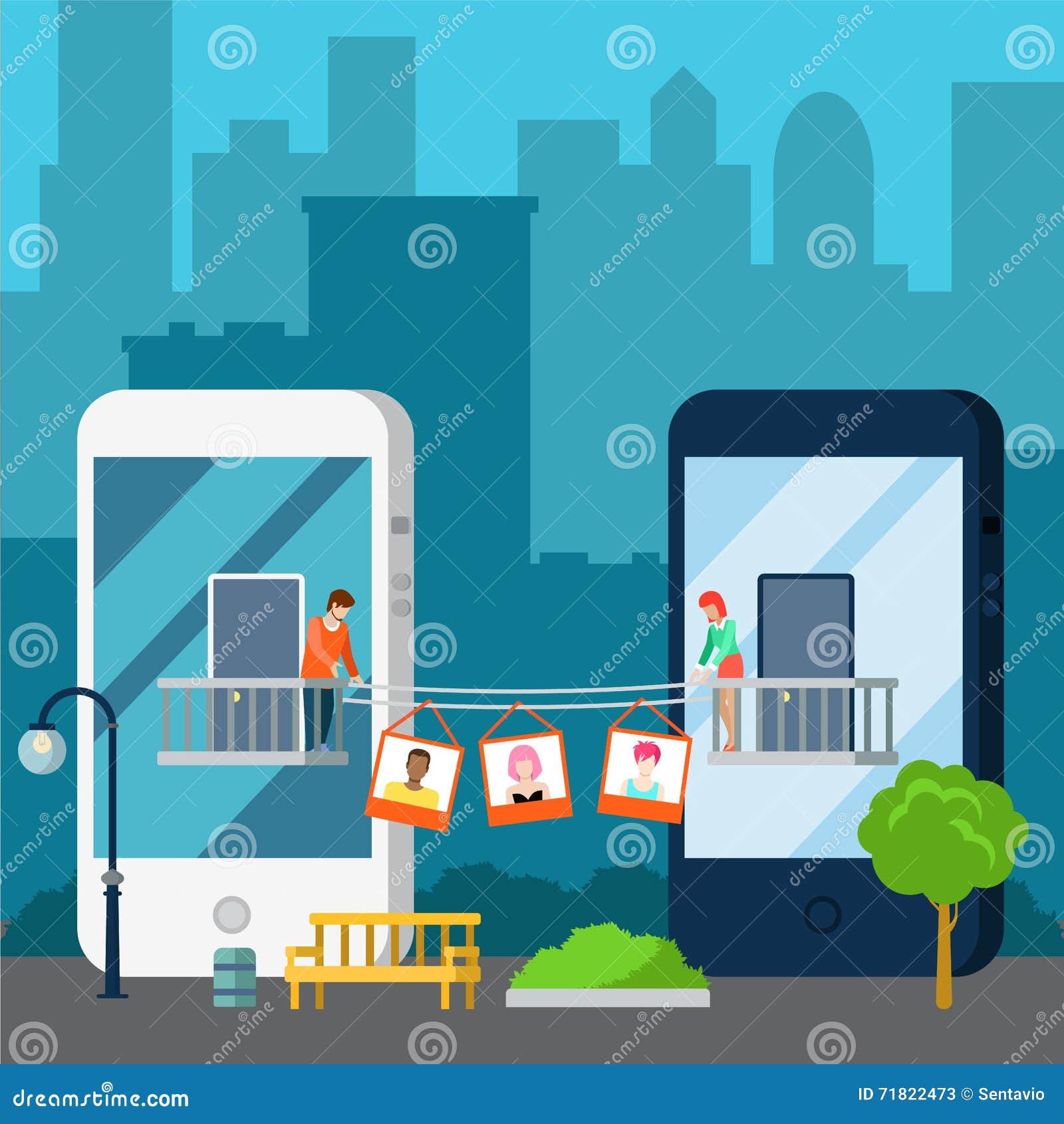 Conceito De Partilha Satisfeito Web Site Liso Do Vetor Do Estilo ...