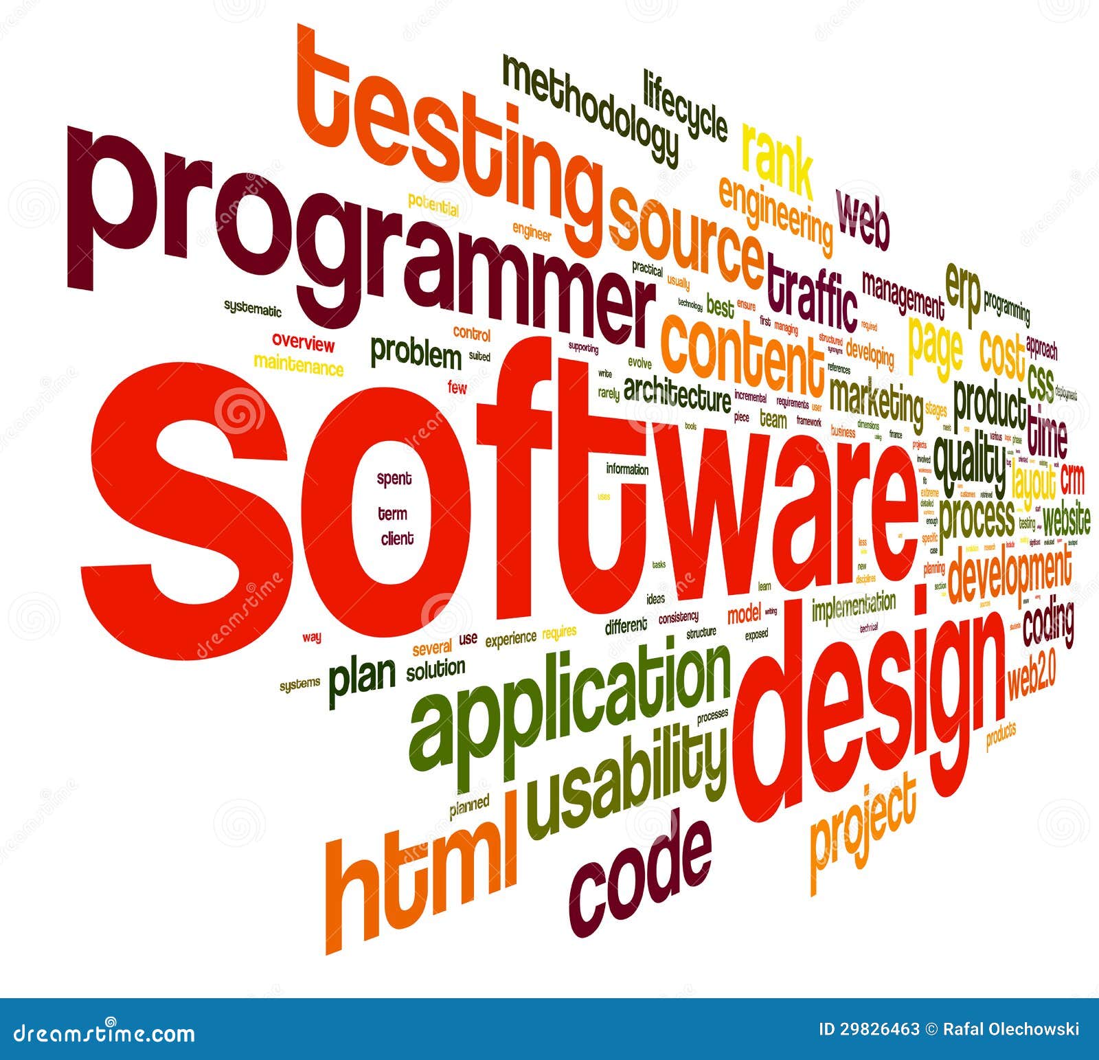 Conceito De Projeto Do Software Na Nuvem Do Tag Ilustração Stock ...