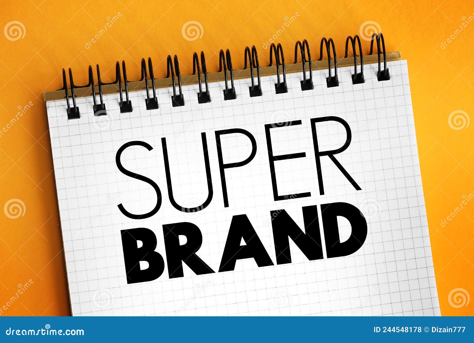 Conceito De Texto De Marca Super Marca Extremamente Popular No Notebook ...