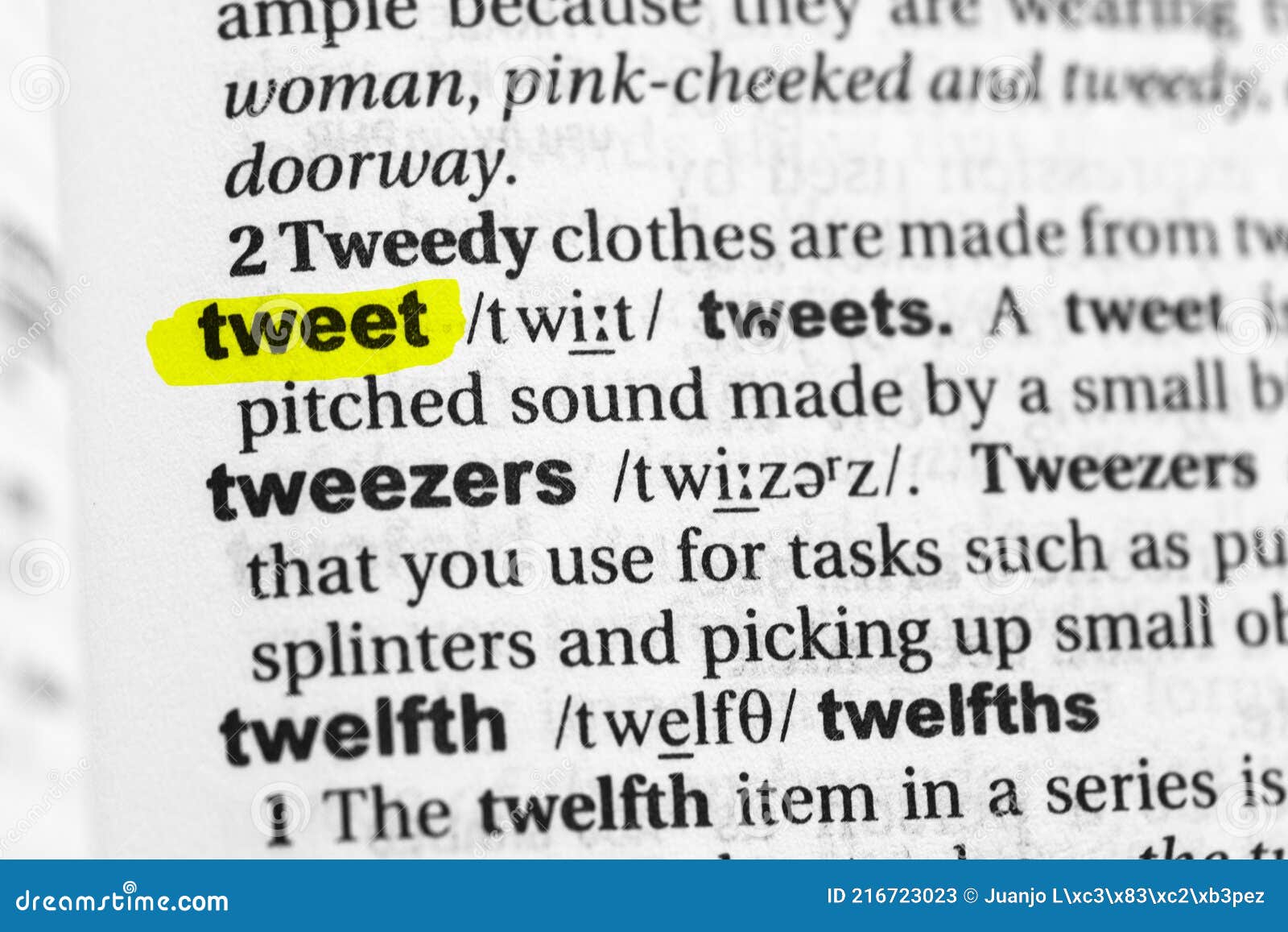 Conceito De Tweet De Palavra Destacado E Significado Imagem de Stock ...