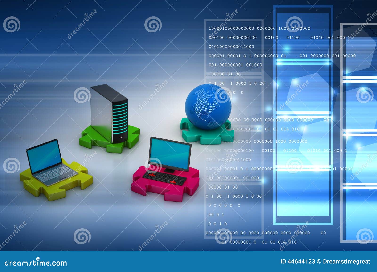 Conceito De Uma Comunicação Da Rede E Do Internet Ilustração Stock ...