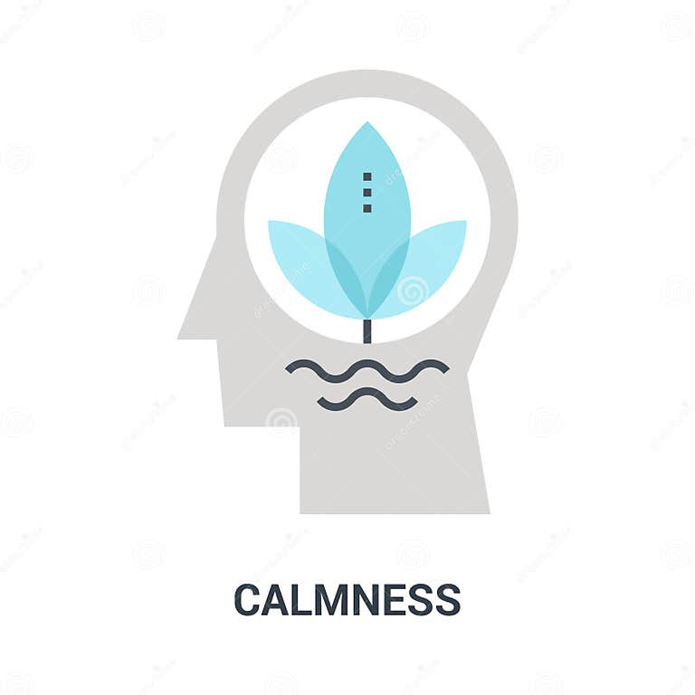 Conceito do ícone da calma ilustração do vetor. Ilustração de liso ...
