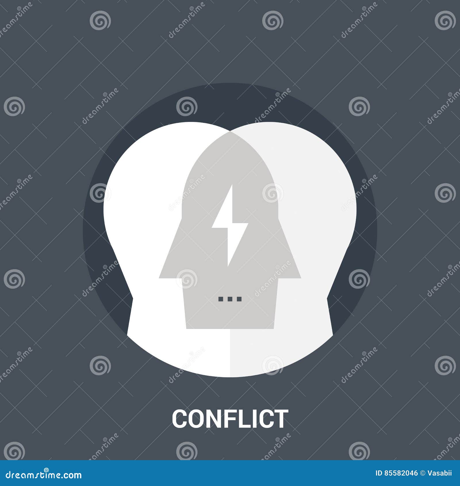 Conceito Do ícone Do Conflito Ilustração do Vetor - Ilustração de ...