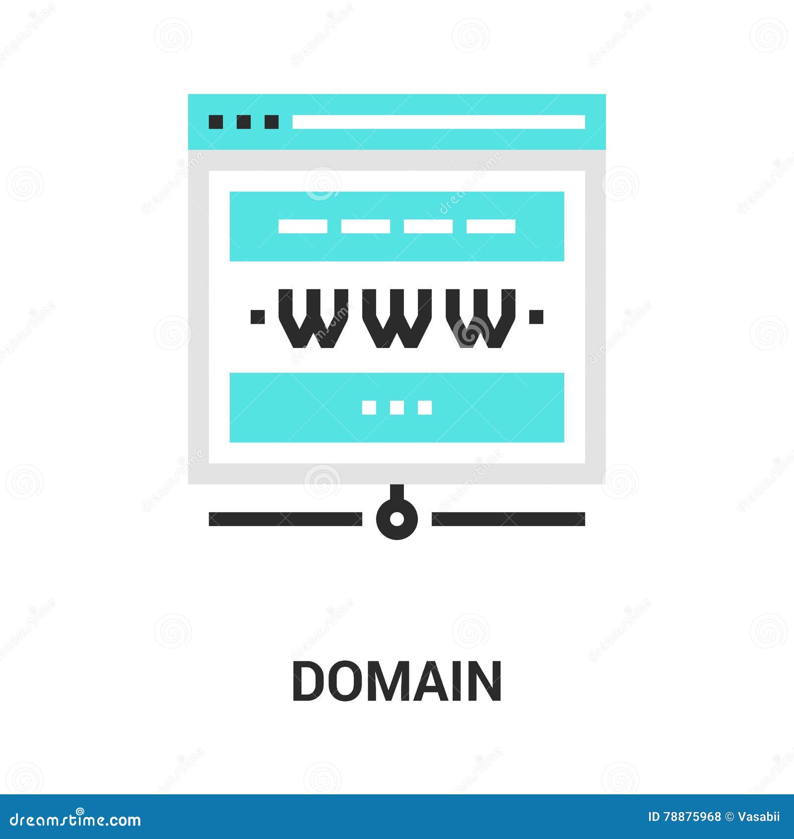 Conceito Do ícone Do Domínio Ilustração do Vetor - Ilustração de sinal ...