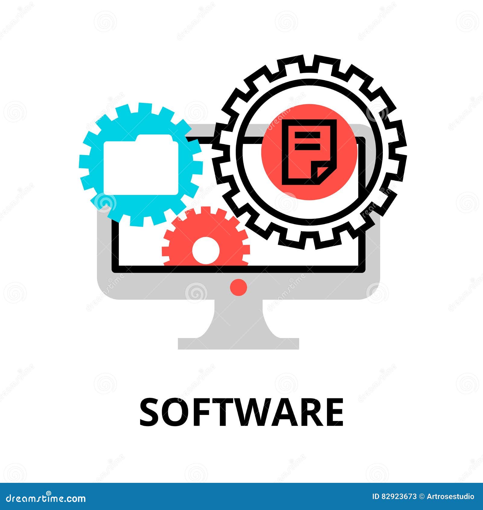 Conceito Do ícone Do Software, Para O Gráfico E O Design Web Ilustração ...