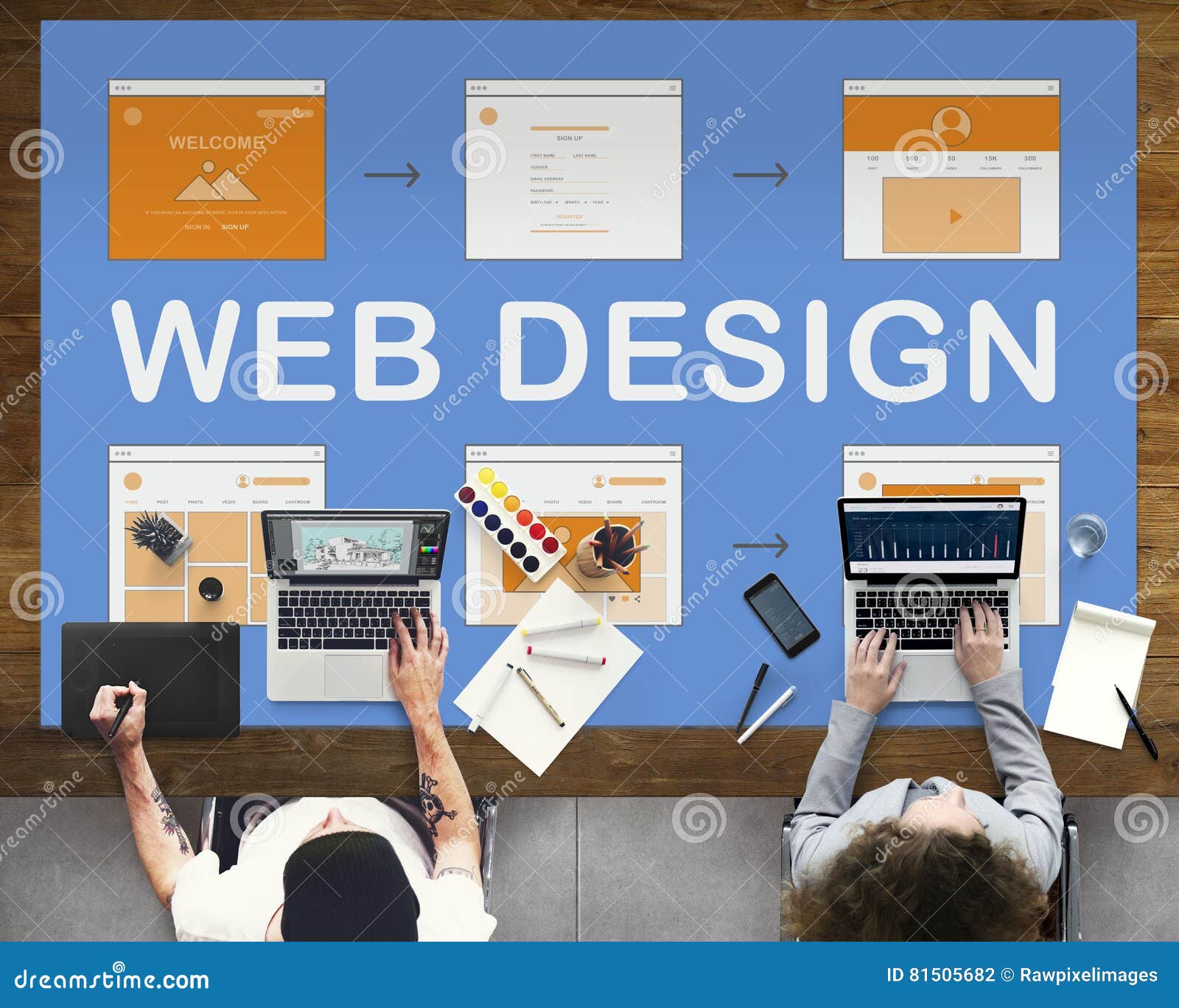 Conceito Do Desenvolvimento Do Web Site Do Trabalho Do Design Web Foto ...