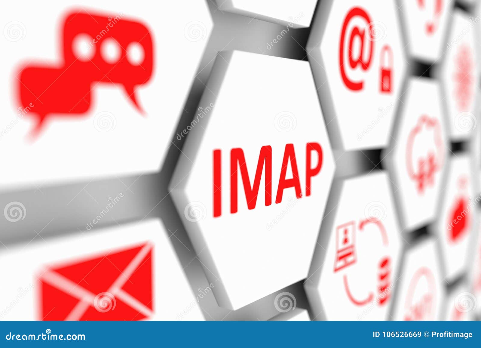 Conceito do IMAP ilustração stock. Ilustração de pilha - 106526669