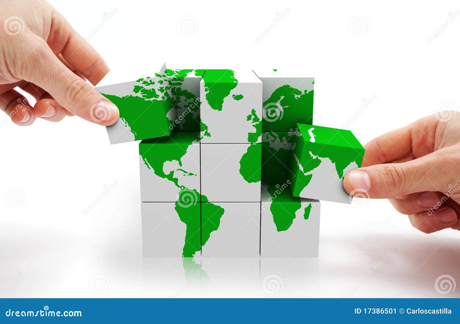 Conceito Do Mapa De Mundo Do Cubo Imagem de Stock - Imagem de ...