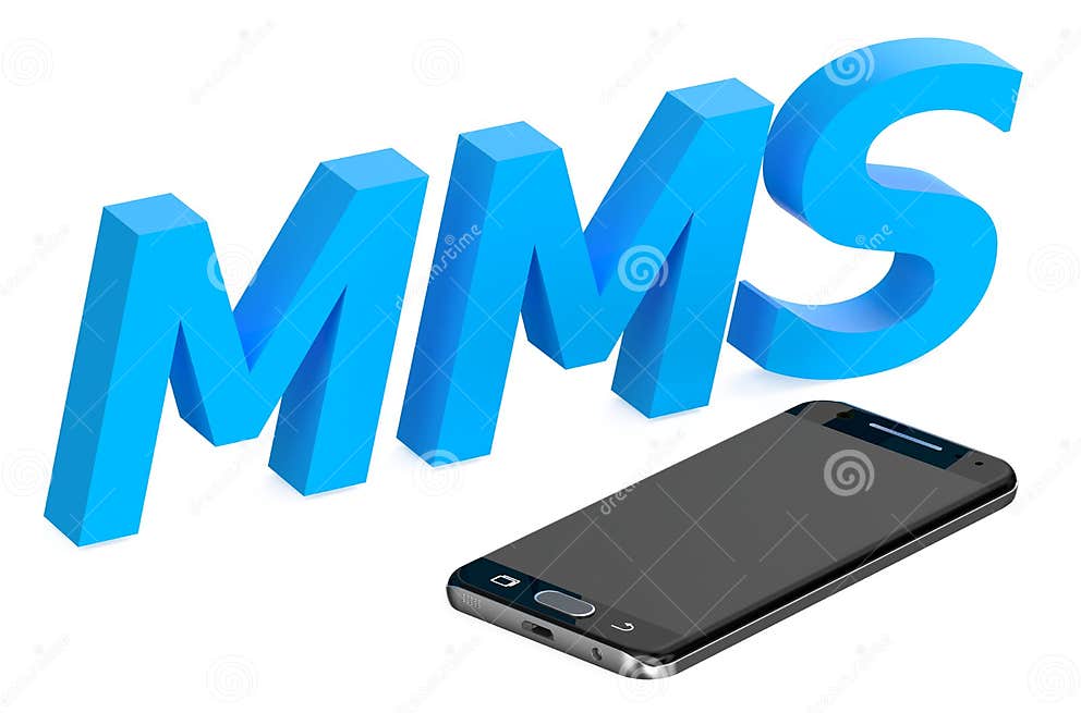 Conceito Do Mms Com Smartphone Ilustração Stock - Ilustração de ...