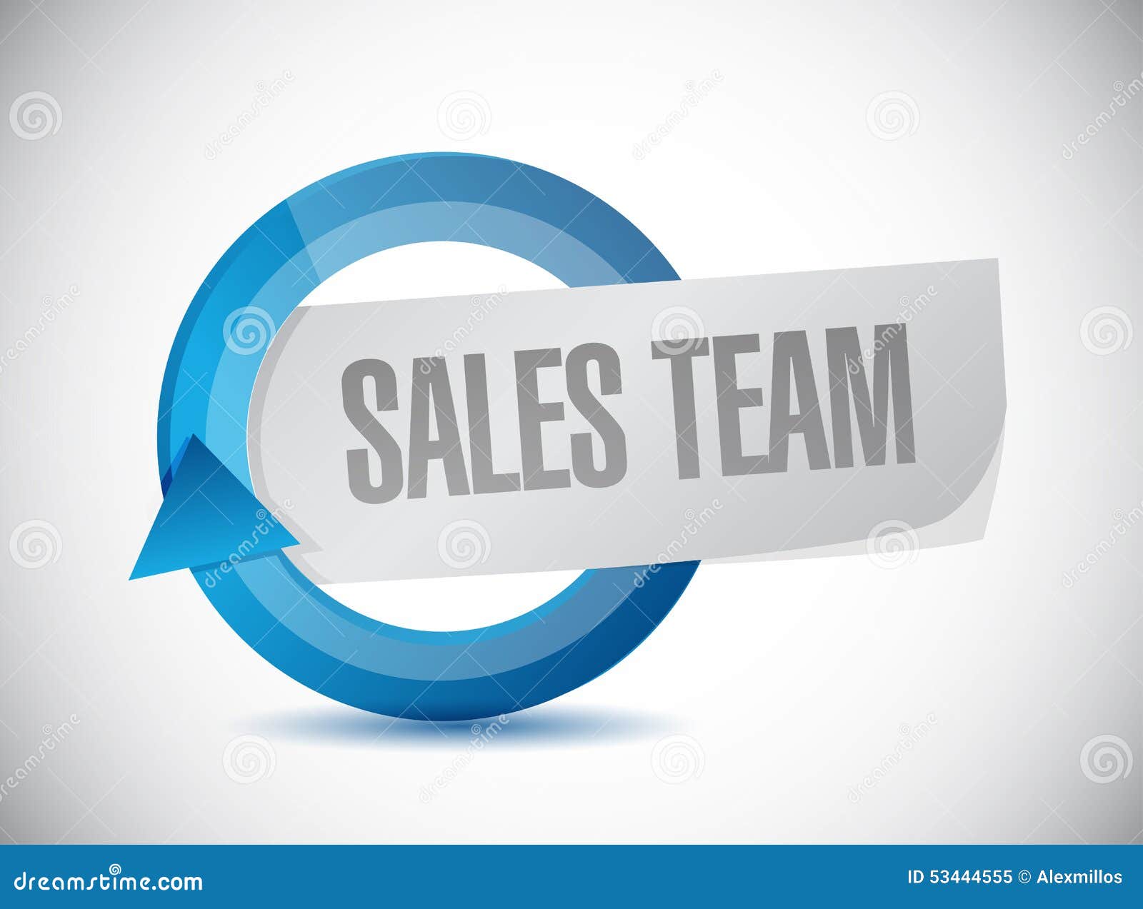 Conceito Do Sinal Do Ciclo Da Equipe Das Vendas Ilustração Stock ...