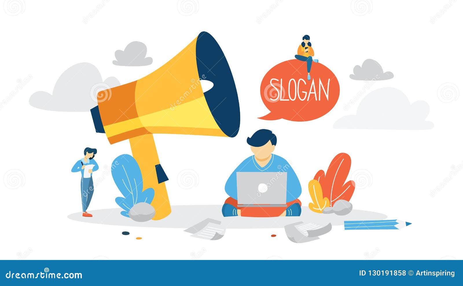 Conceito Do Slogan Projeto Original De Uma Empresa Ilustração do Vetor ...