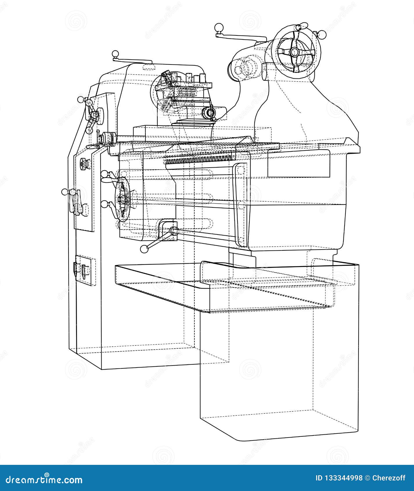 Conceito Do Torno Ilustração 3D Ilustração Stock - Ilustração de ...