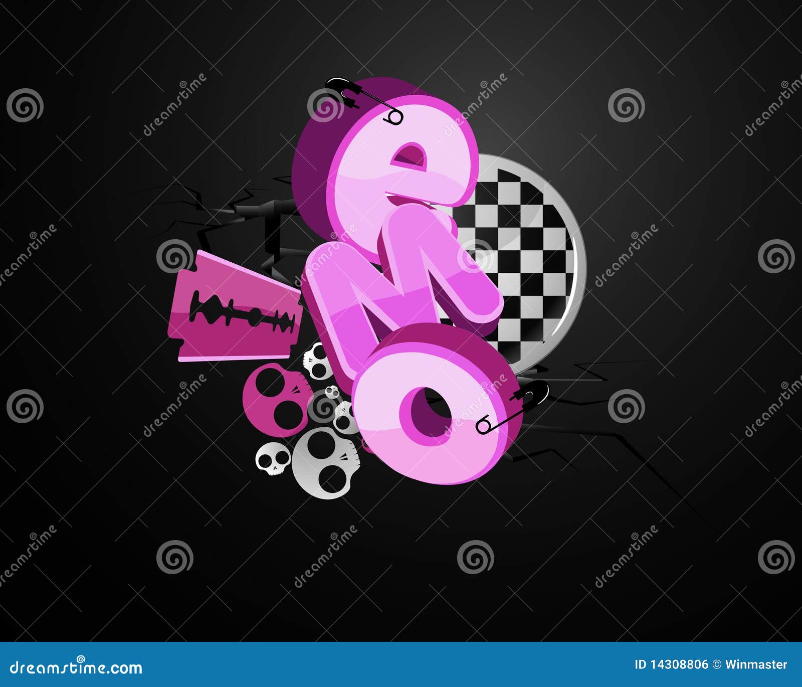 Conceito Do Typography De EMO Ilustração do Vetor - Ilustração de terra ...