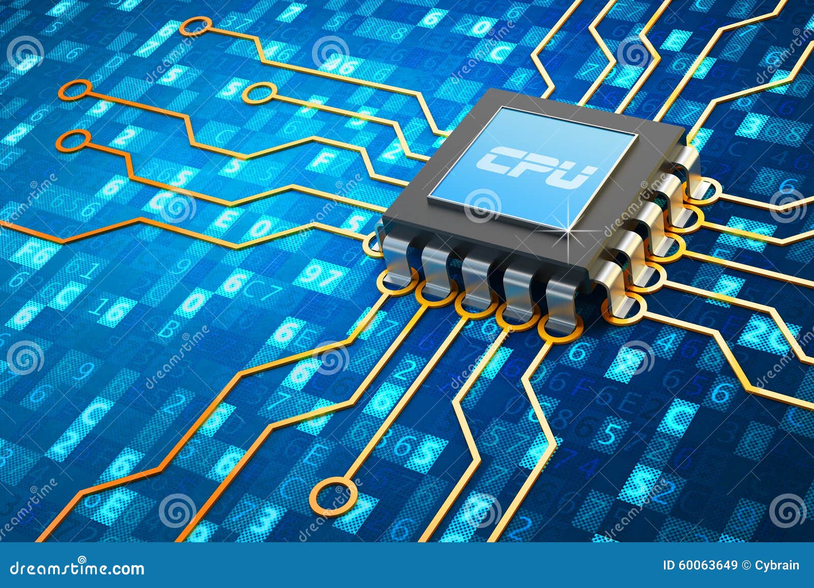 Conceito Do Unidade Central De Processador E Da Informática Ilustração ...